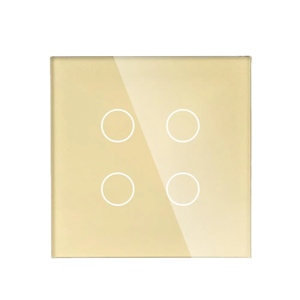 BOLT Smart Switch 4 Gang Touch WiFi – White/Black/Gold – Bolt Smart