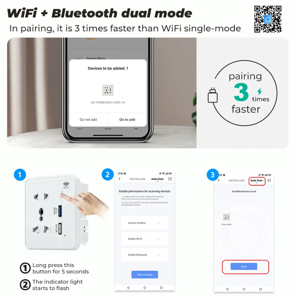 BOLT Smart Socket 5-Pin Touch WiFi with USB Port – Bolt Smart
