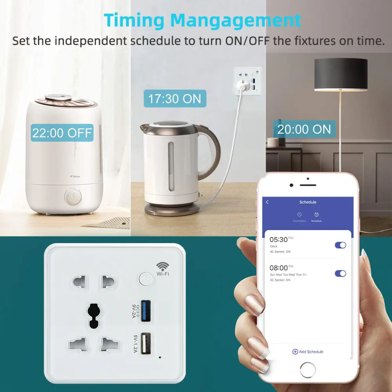 BOLT Smart Socket 5-Pin Touch WiFi with USB Port – Bolt Smart